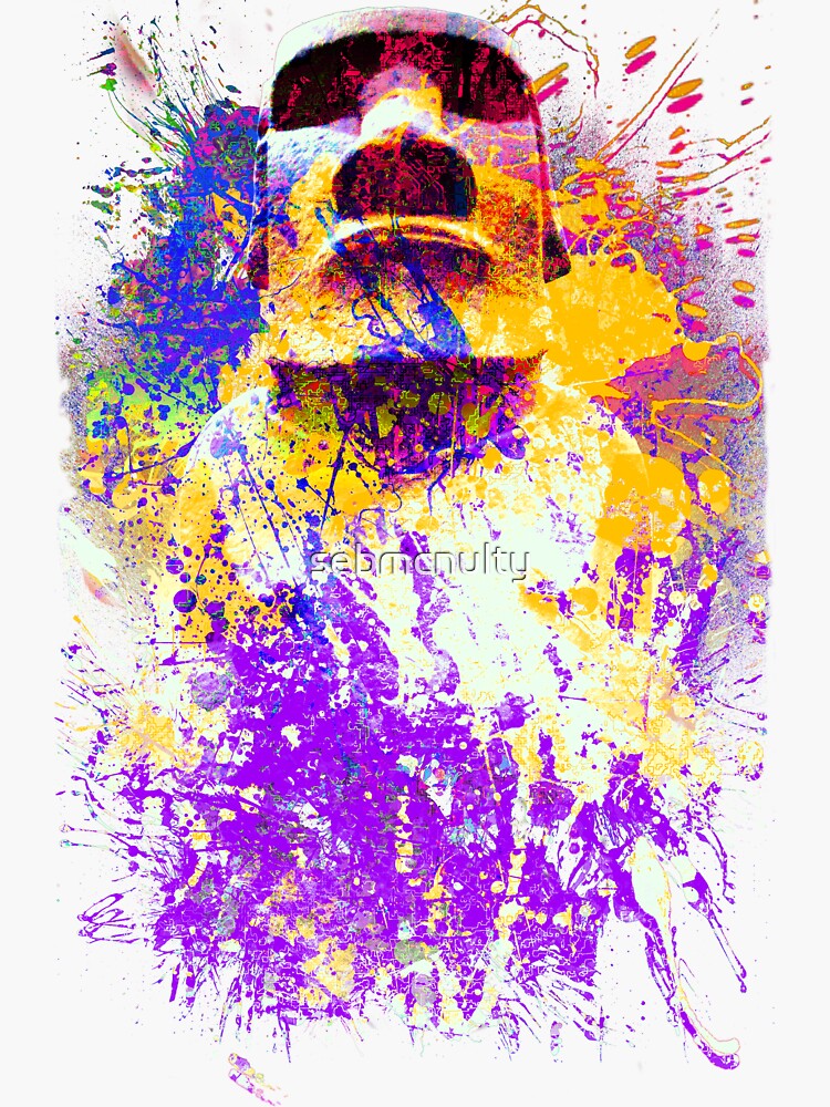 "moai in Purple" Sticker by sebmcnulty | Redbubble