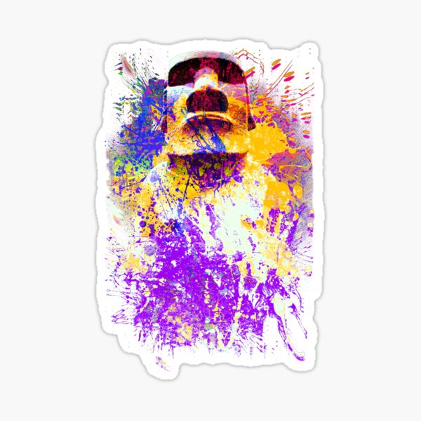 "moai in Purple" Sticker by sebmcnulty | Redbubble