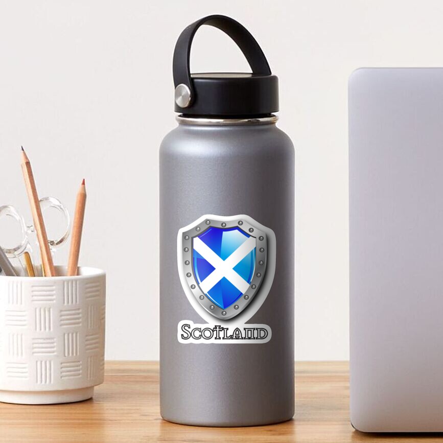 "Scotland Saltire Shield" Sticker by eyemac24 | Redbubble