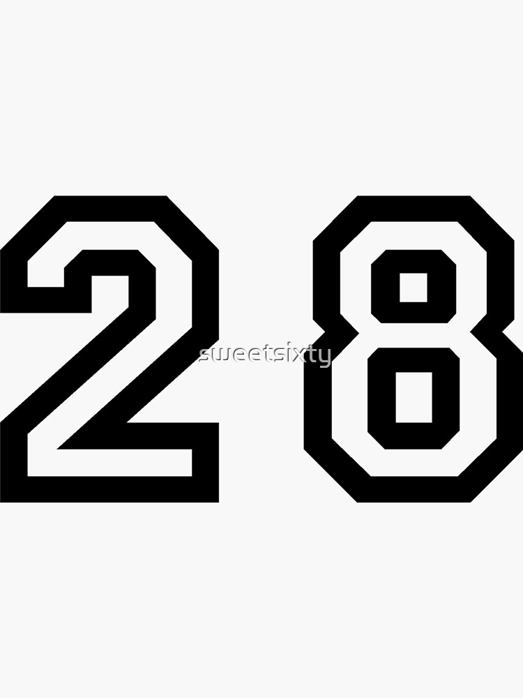 "Twenty Eight" Sticker for Sale by sweetsixty | Redbubble