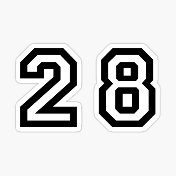 "Twenty Eight" Sticker for Sale by sweetsixty | Redbubble
