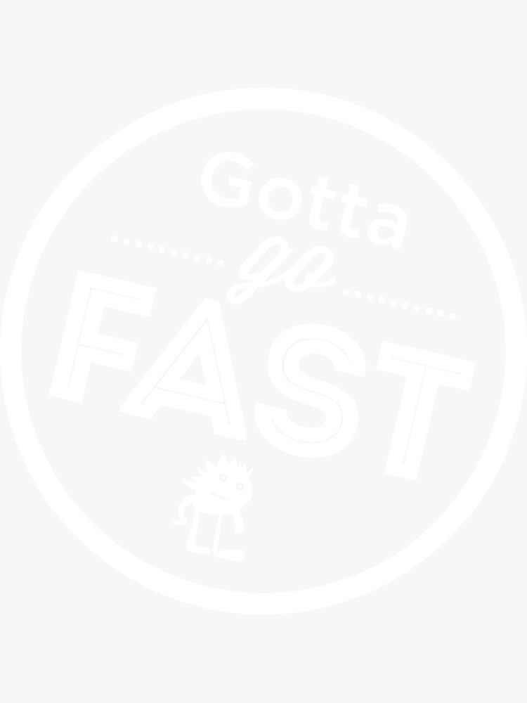 "Gotta Go Fast" Sticker by sparkmark | Redbubble