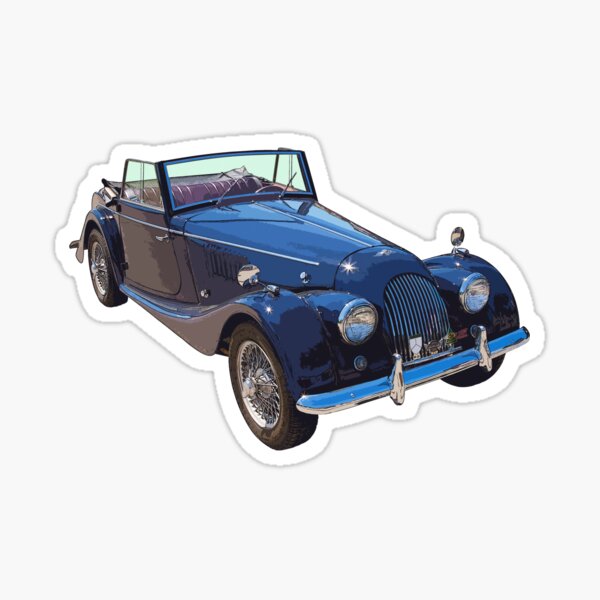 "1964 Morgan Plus 4 Convertible Sports Car" Sticker by KWJphotoart ...