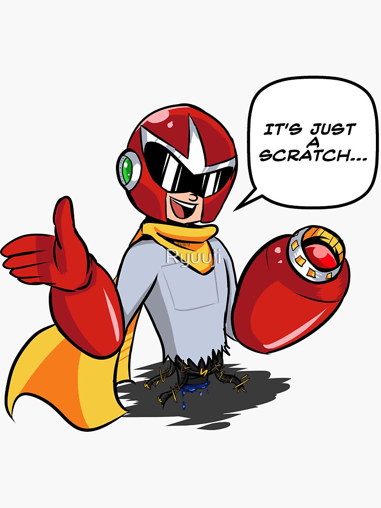 "It's just a scratch!" Sticker by Ryuuji | Redbubble
