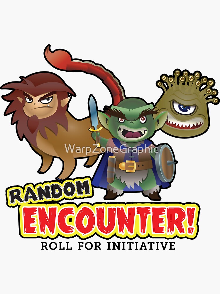 "Random Encounter" Sticker by WarpZoneGraphic | Redbubble