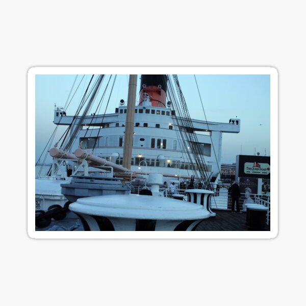 "Queen Mary Superstructure " Sticker for Sale by kuumbalion | Redbubble