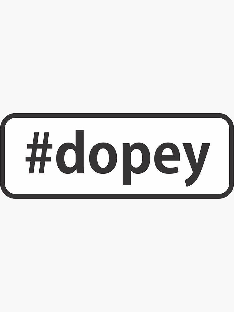 "#dopey" Sticker by ccctampa | Redbubble