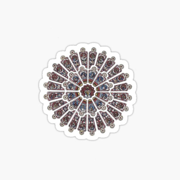 "Stained Glass Rose Window" Sticker for Sale by ginnyp | Redbubble