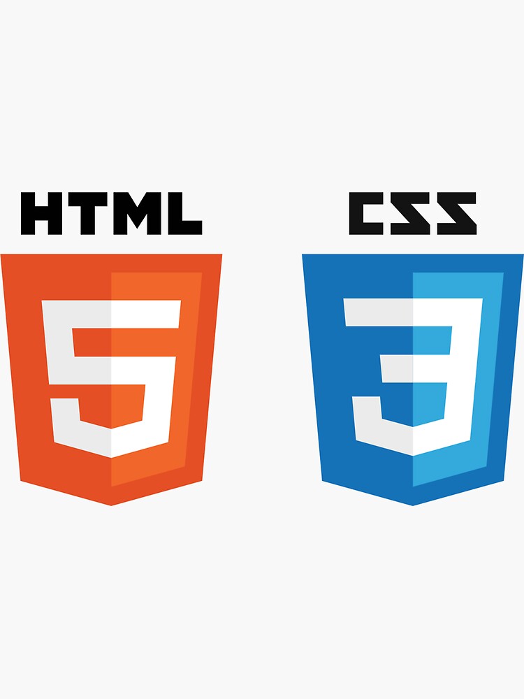 "HTML CSS Logo Stickers" Sticker for Sale by Maxnelson997 | Redbubble