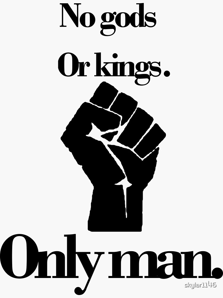 "No gods or kings only man-Bioshock" Sticker by skylar1146 | Redbubble
