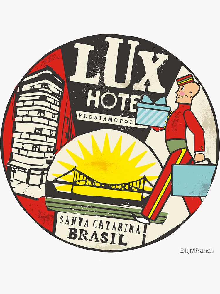 "Brazil vintage retro travel luggage sticker" Sticker for Sale by ...