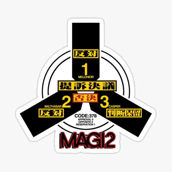 "MAGI 2 Super-Computer System (NERV) - Evangelion " Sticker for Sale by ...