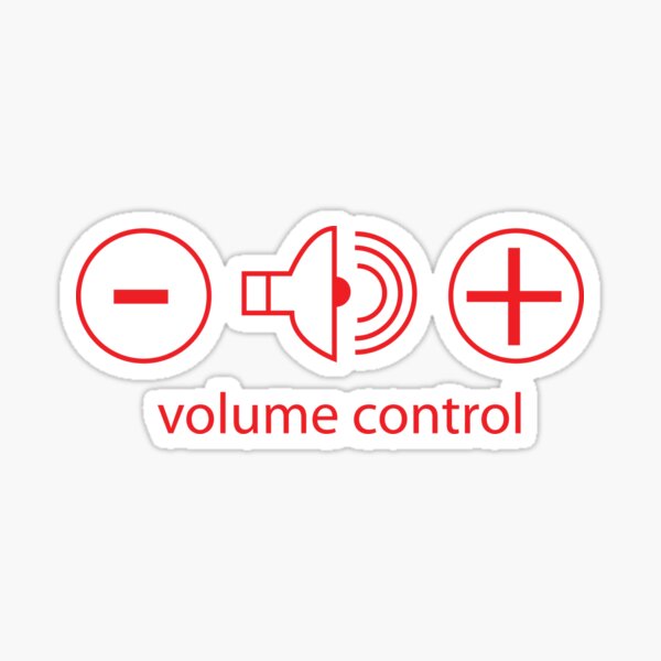 "Volume Control" Sticker for Sale by CarbonClothing | Redbubble