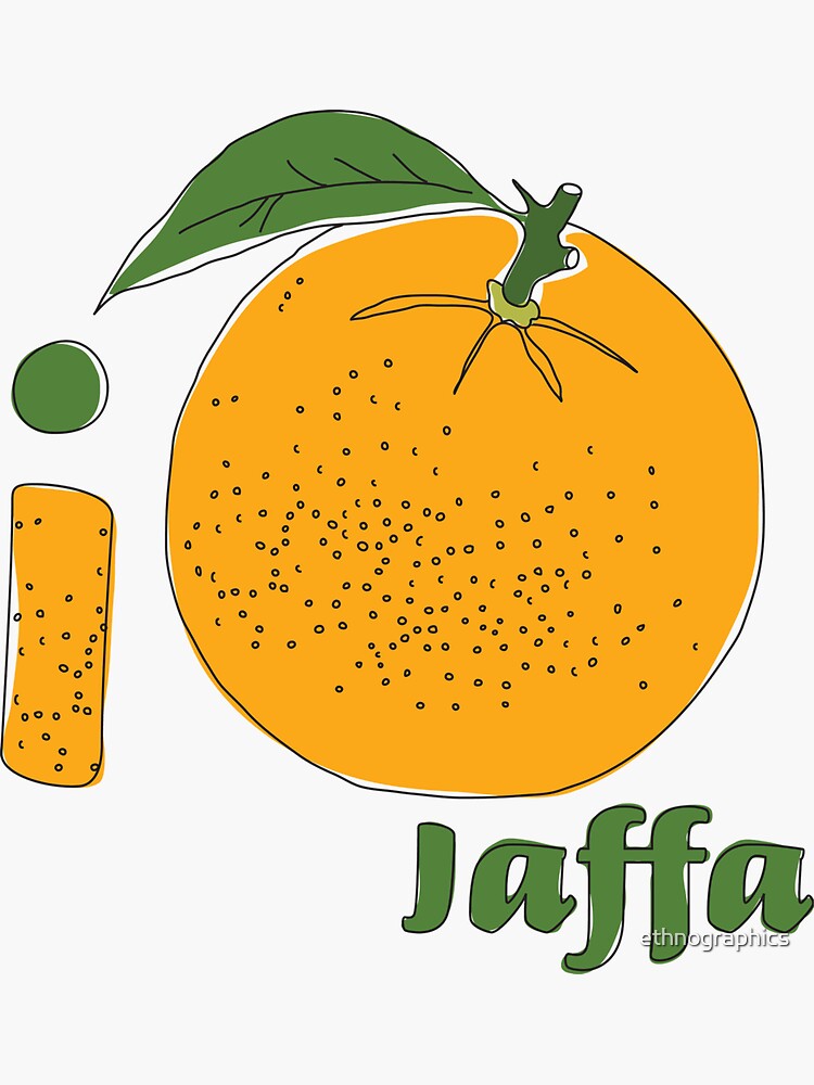 "I love JAFFA" Sticker for Sale by ethnographics | Redbubble