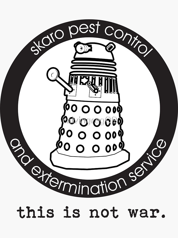 "Skaro Pest Control" Sticker for Sale by calvingreg09 | Redbubble
