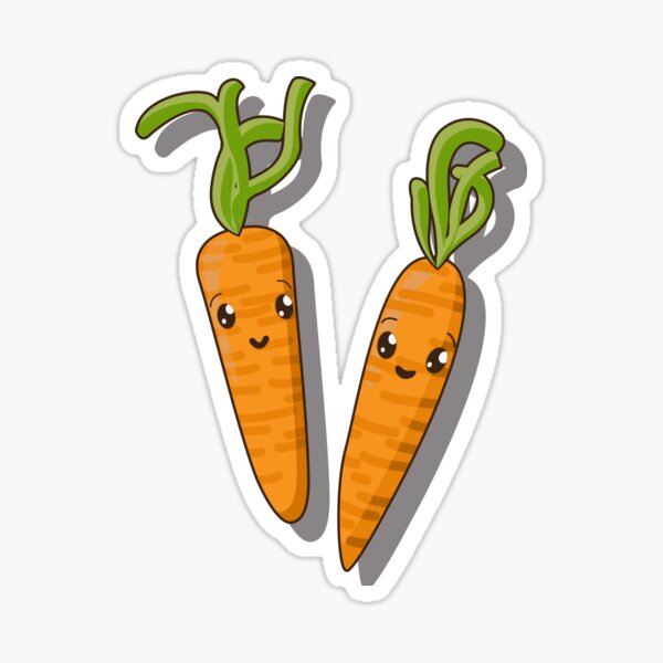 "Kawaii carrot " Sticker for Sale by lirch | Redbubble