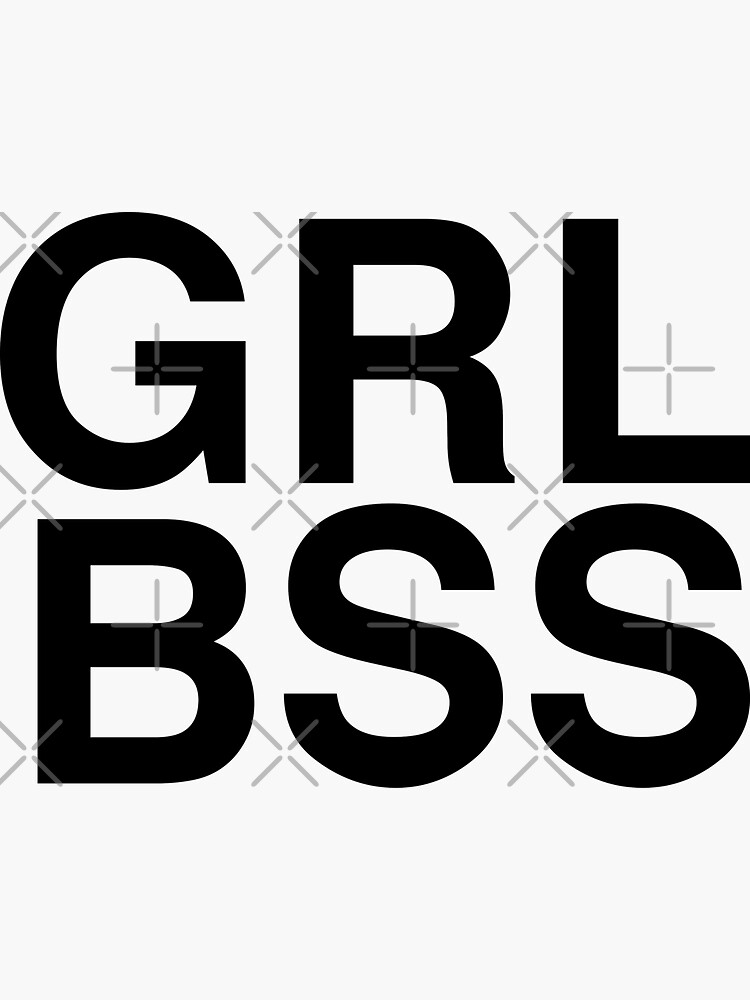 "GRL BSS (Girl Boss)" Sticker for Sale by Ruta Rudminaite | Redbubble