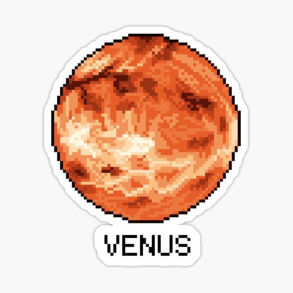 "Pixel Planet - Venus" Sticker for Sale by OhSweetie | Redbubble
