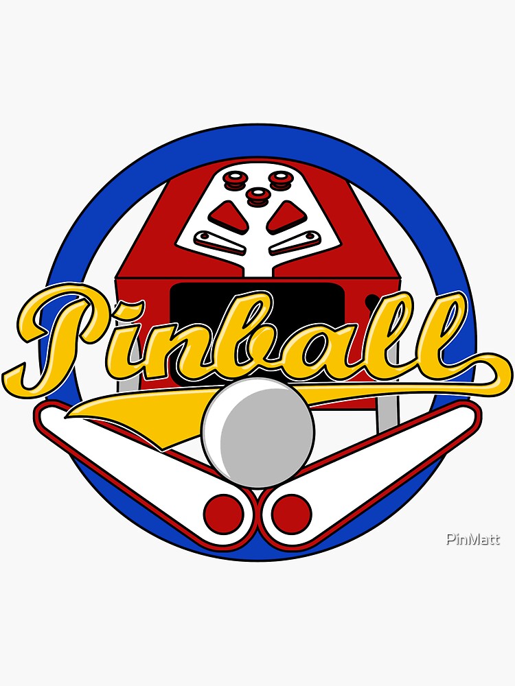 "Pinball Logo" Sticker for Sale by PinMatt | Redbubble