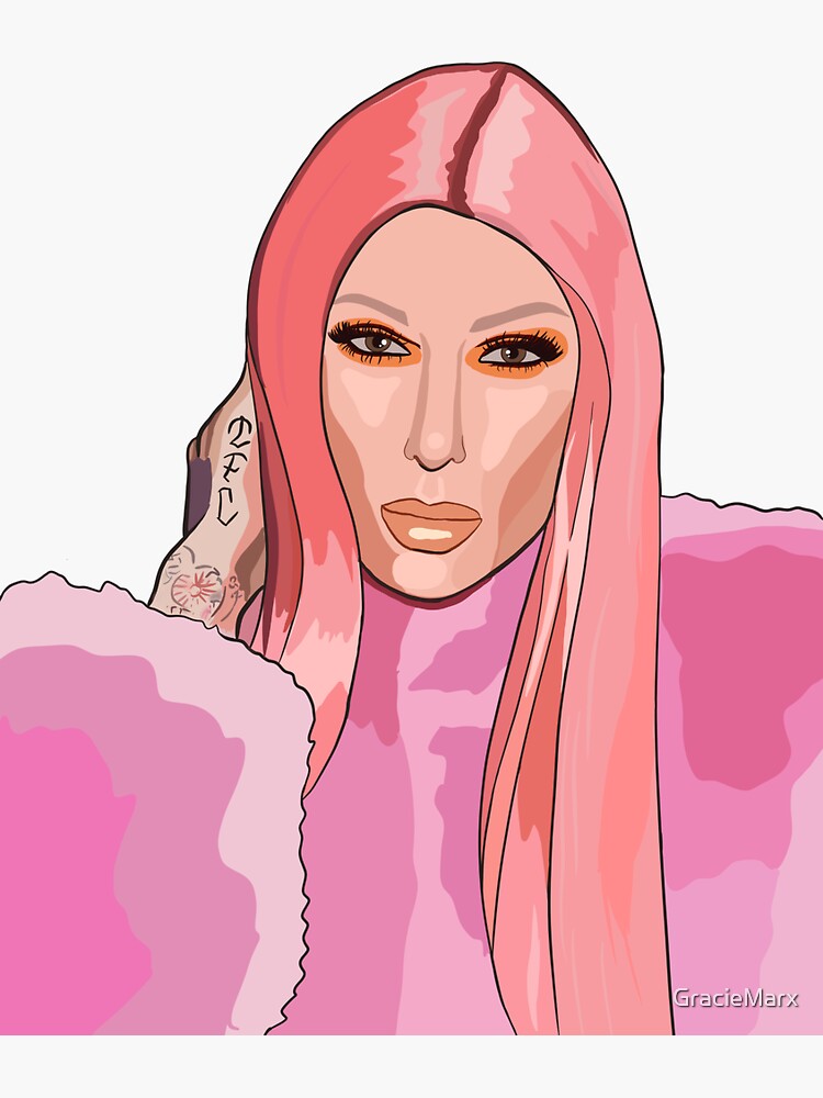 "Jeffree Star Illustration " Sticker by GracieMarx | Redbubble