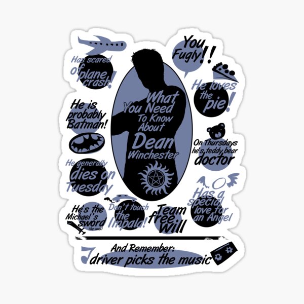 "about Dean" Sticker for Sale by KanaHyde | Redbubble