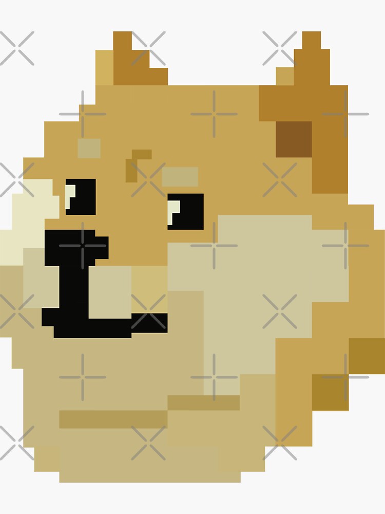"Pixel Doge" Sticker for Sale by TPdesigns | Redbubble