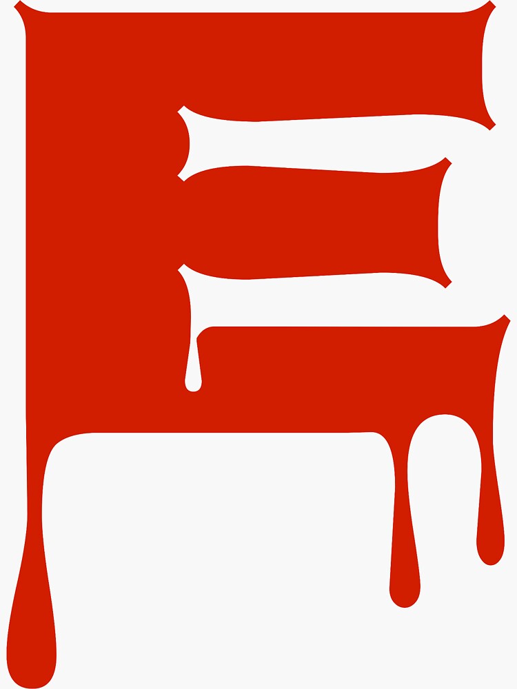 "Dripping Letter E" Sticker for Sale by myminimalist | Redbubble