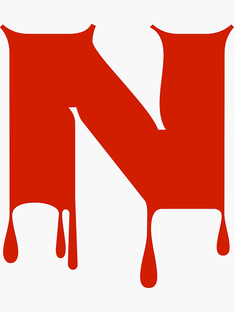 "dripping Letter N" Sticker for Sale by myminimalist | Redbubble