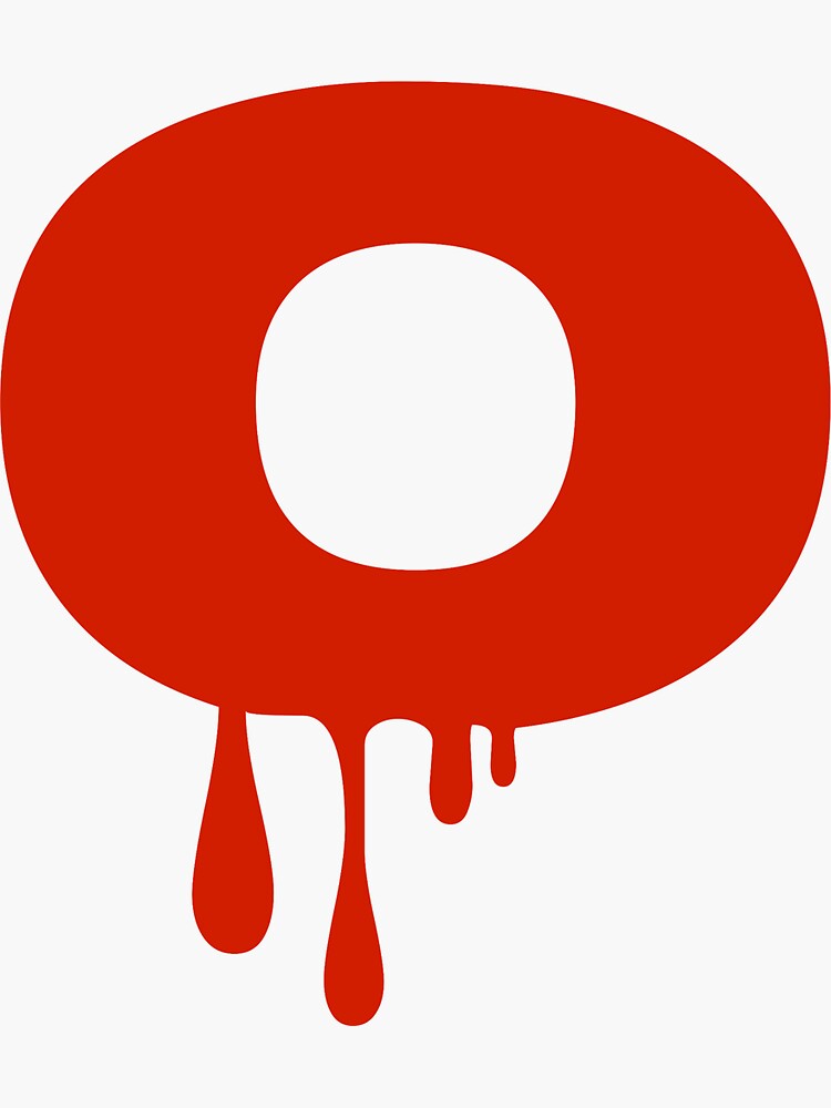 "Dripping Letter O" Sticker by myminimalist | Redbubble