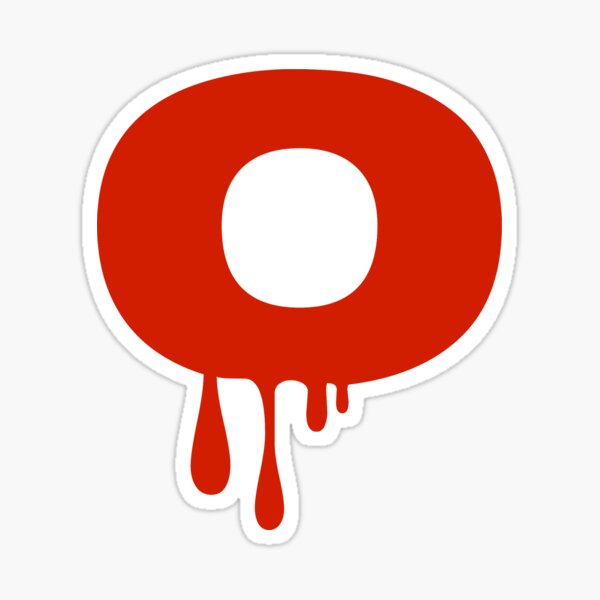 "Dripping Letter O" Sticker by myminimalist | Redbubble
