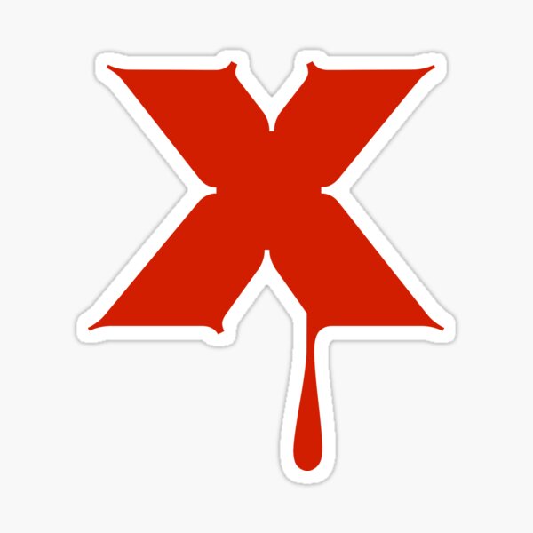 "Dripping Letter X" Sticker for Sale by myminimalist | Redbubble