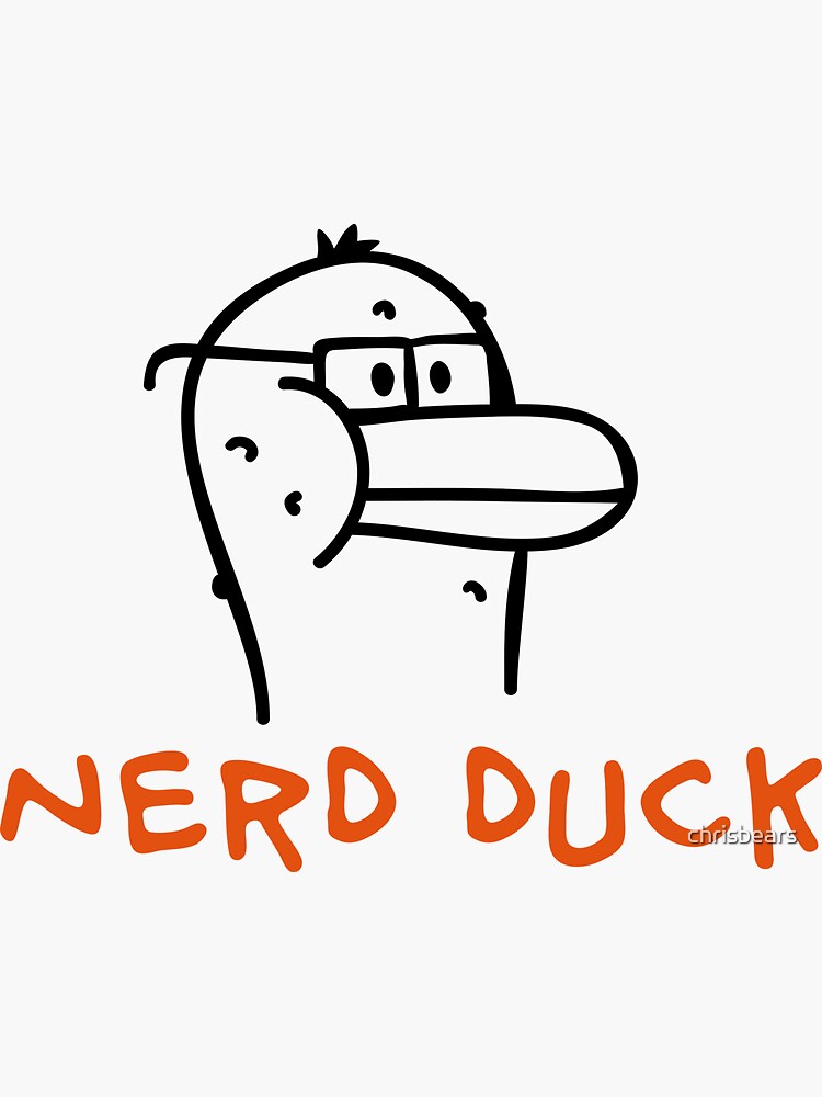 "Nerd Duck" Sticker by chrisbears | Redbubble