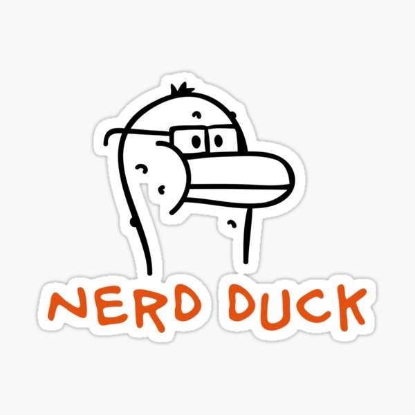 "Nerd Duck" Sticker by chrisbears | Redbubble