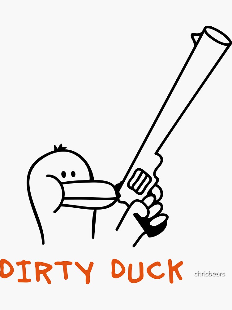 "Dirty Duck" Sticker for Sale by chrisbears | Redbubble