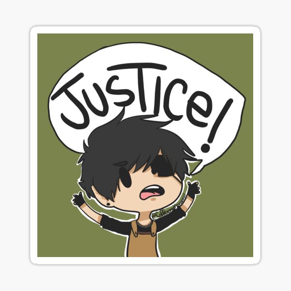 "JUSTICE" Sticker for Sale by coffeemakerway | Redbubble