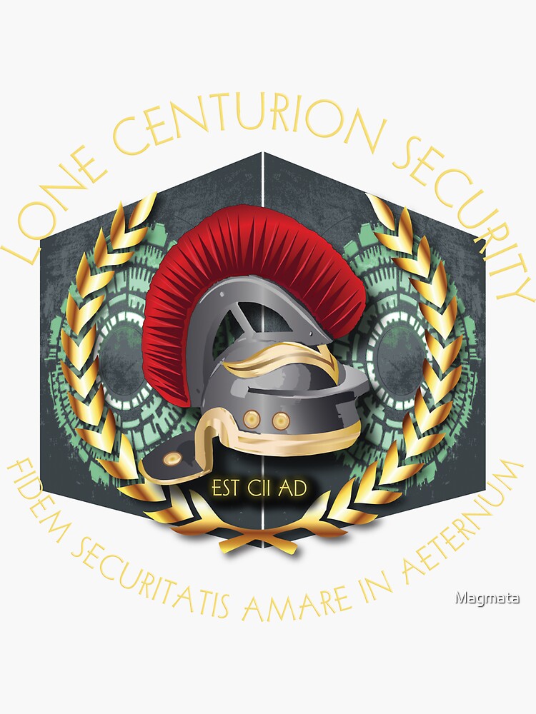 "Lone Centurion Security" Sticker by Magmata | Redbubble