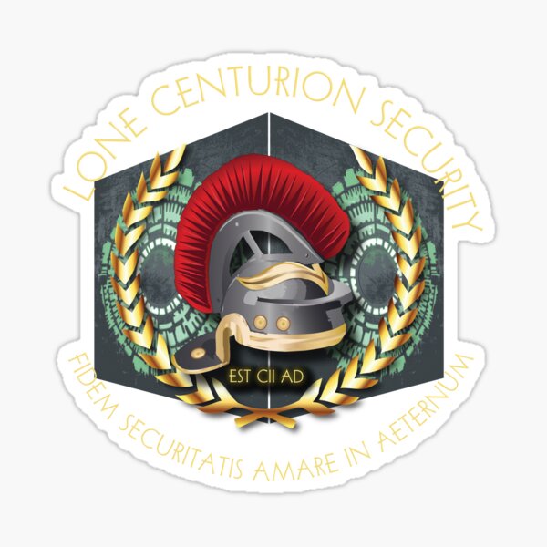 "Lone Centurion Security" Sticker by Magmata | Redbubble