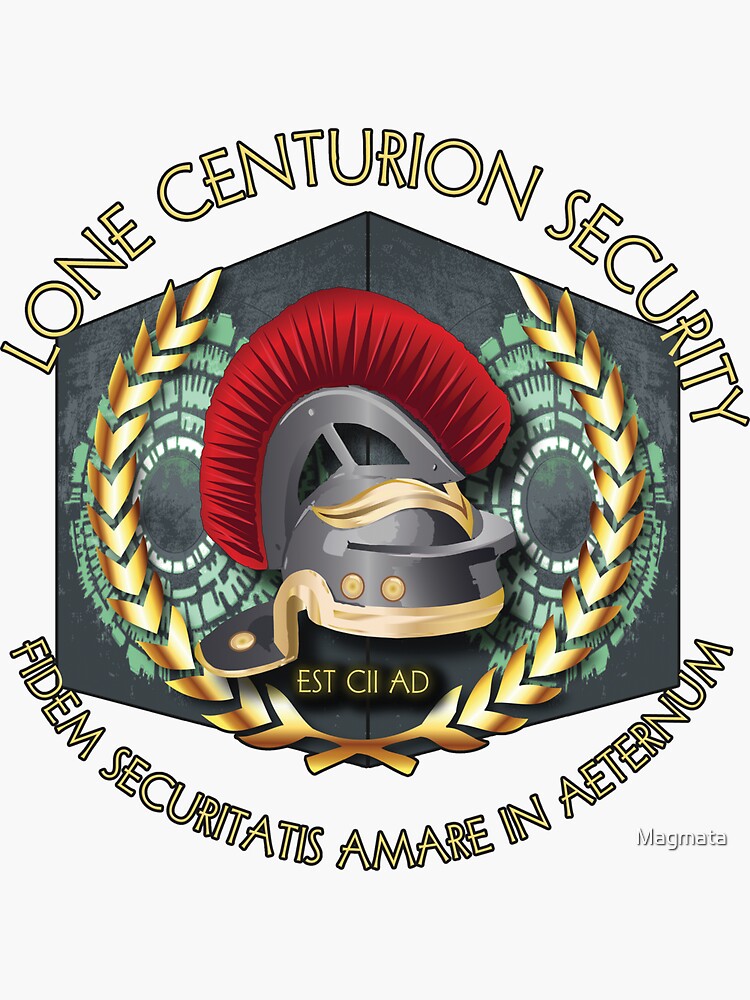"Lone Centurion Security" Sticker for Sale by Magmata | Redbubble