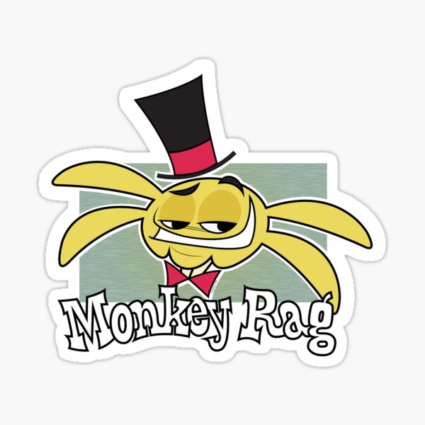 "Monkey Rag - Spanko Grin And Logo" Sticker for Sale by jothezette ...