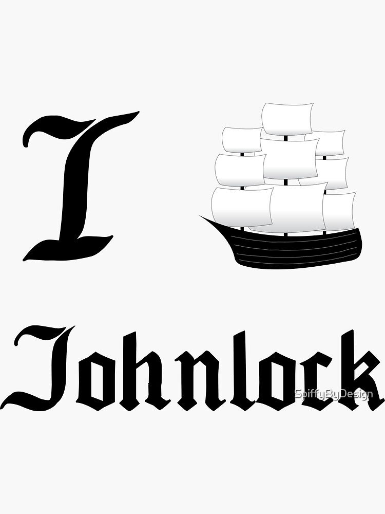 "I Ship Johnlock" Sticker for Sale by SpiffyByDesign | Redbubble