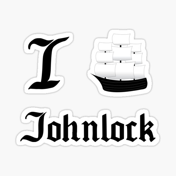 "I Ship Johnlock" Sticker for Sale by SpiffyByDesign | Redbubble