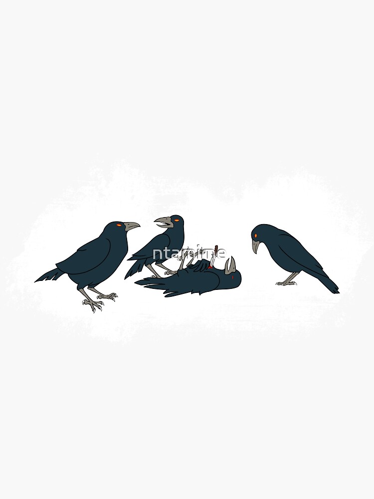 "Murder of Crows" Sticker for Sale by ntamime | Redbubble