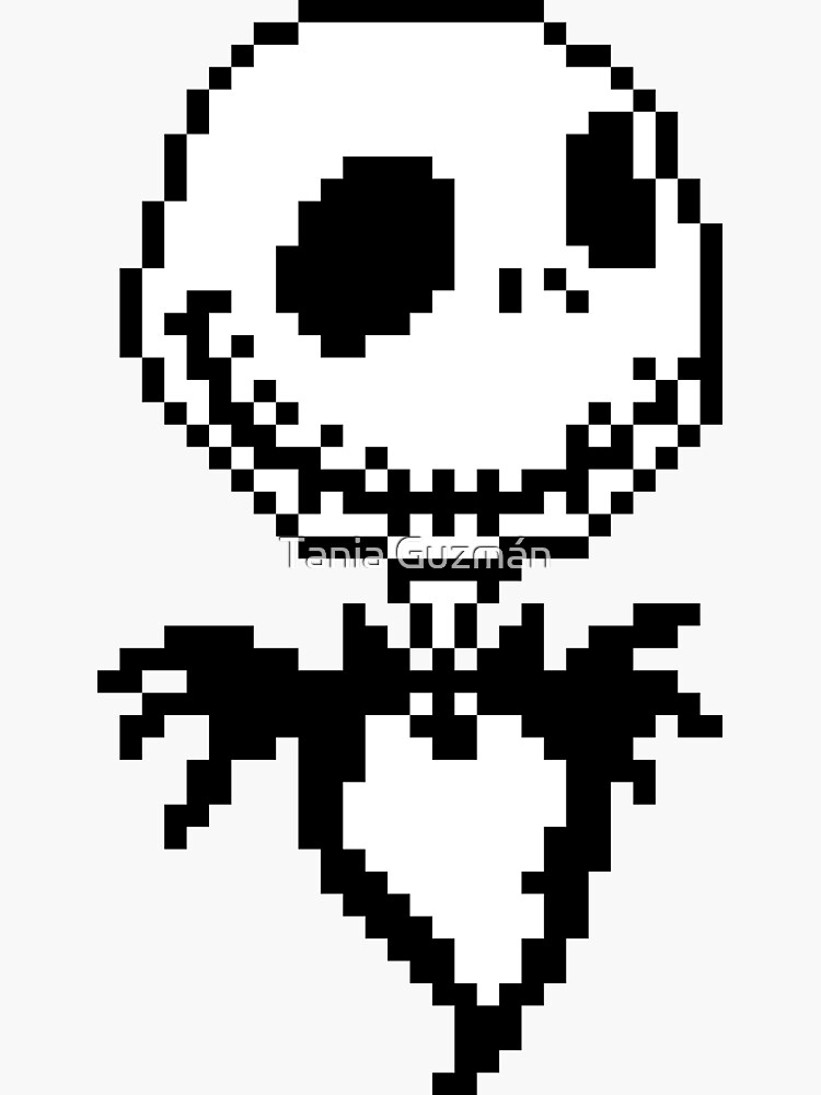 "Jack Skellington - pixel art" Sticker by galegshop | Redbubble