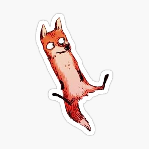 "Awkward Fox" Sticker for Sale by Mcflytrek | Redbubble