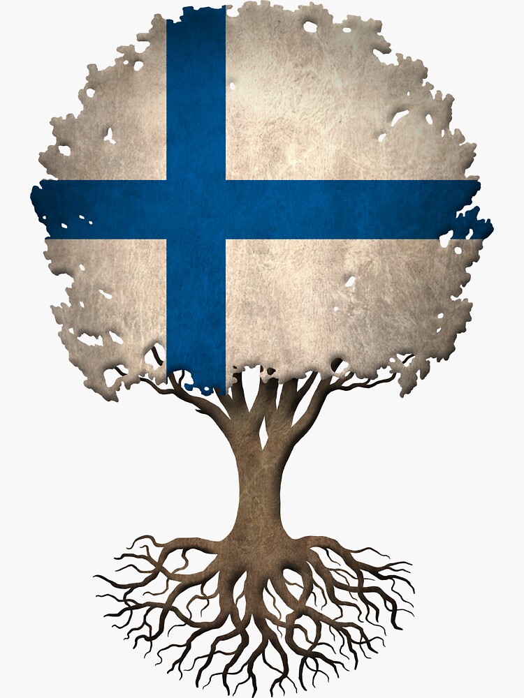 "Tree of Life with Finnish Flag" Sticker by JeffBartels | Redbubble
