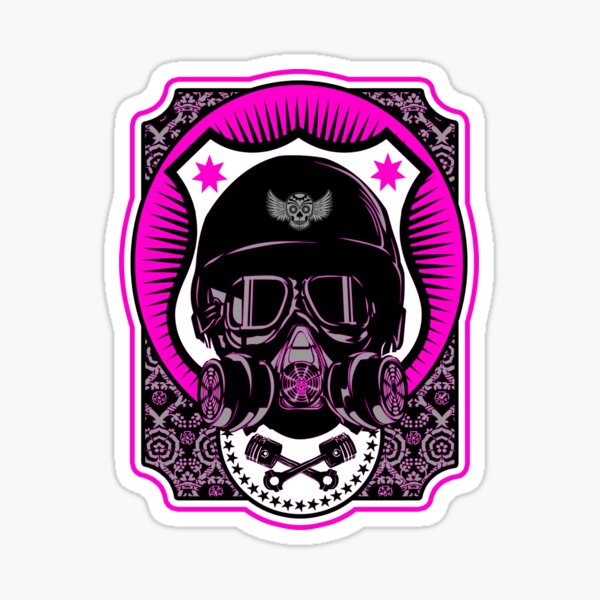 "Drag Racing Helmet - Pink Design" Sticker for Sale by UncleHenry ...