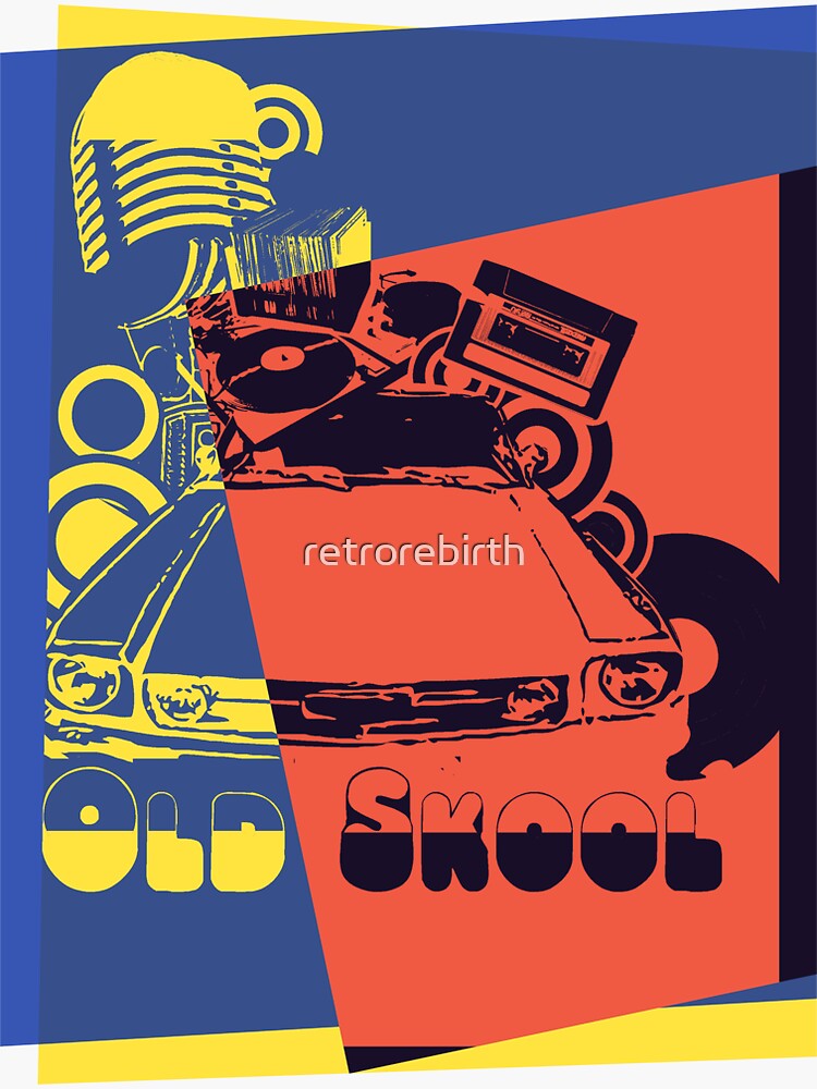 "Retro Old School Pop Art" Sticker for Sale by retrorebirth | Redbubble