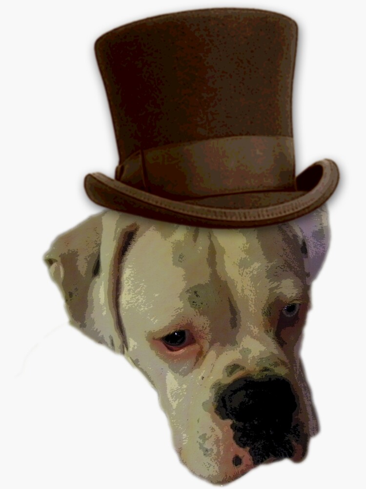 "Top Hat Boxer" Sticker by CaptainDigital | Redbubble