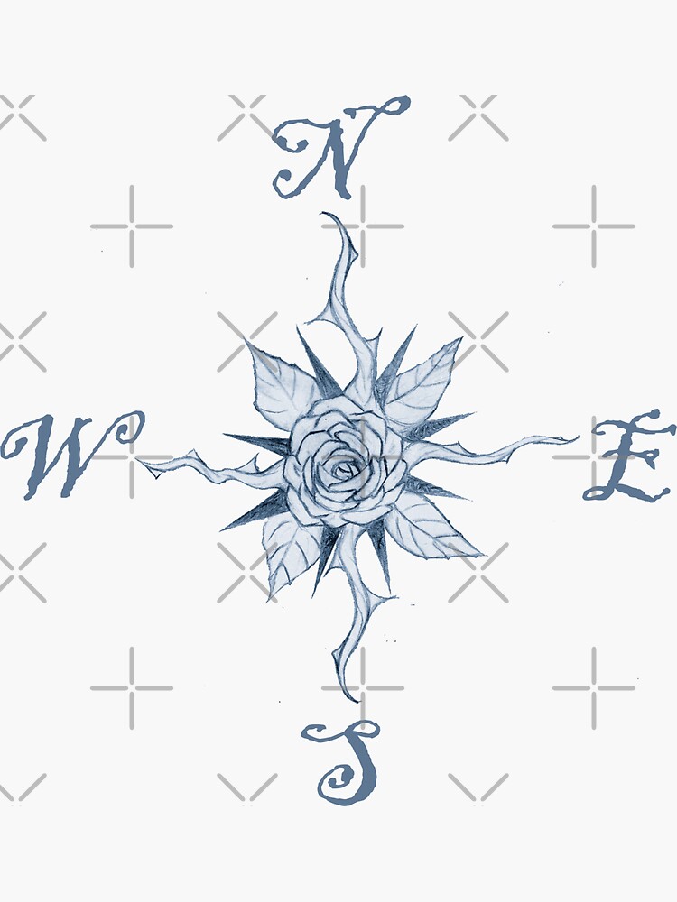 "Compass Rose" Sticker by xorbah | Redbubble