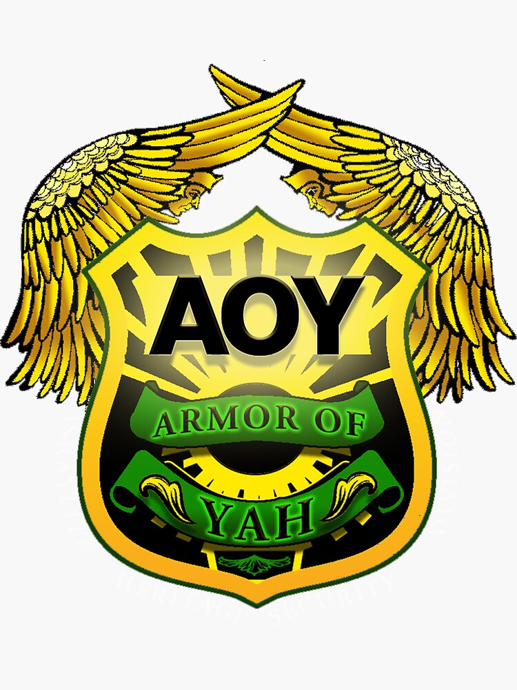 "Armor of YAH "AOY" Color (Black or Dark Shirt)" Sticker for Sale by ...